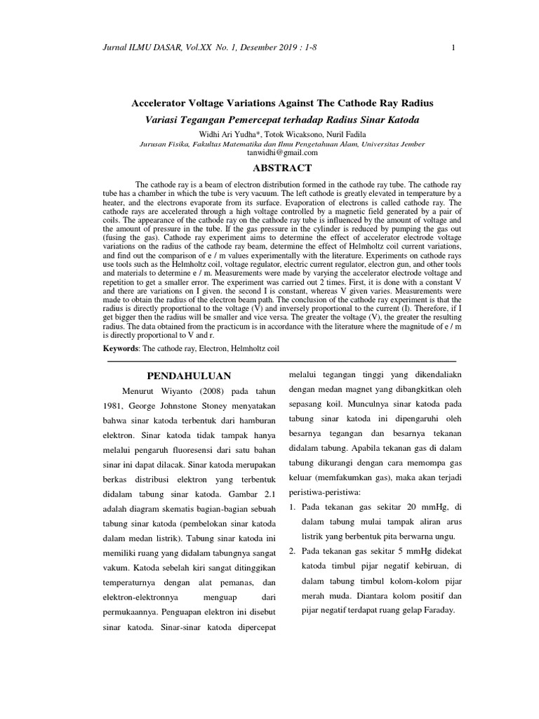 La - Sinar Katoda PDF | PDF | Vacuum Tube | Cathode