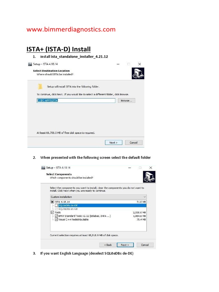 Installation - Instructions Ista+ | PDF