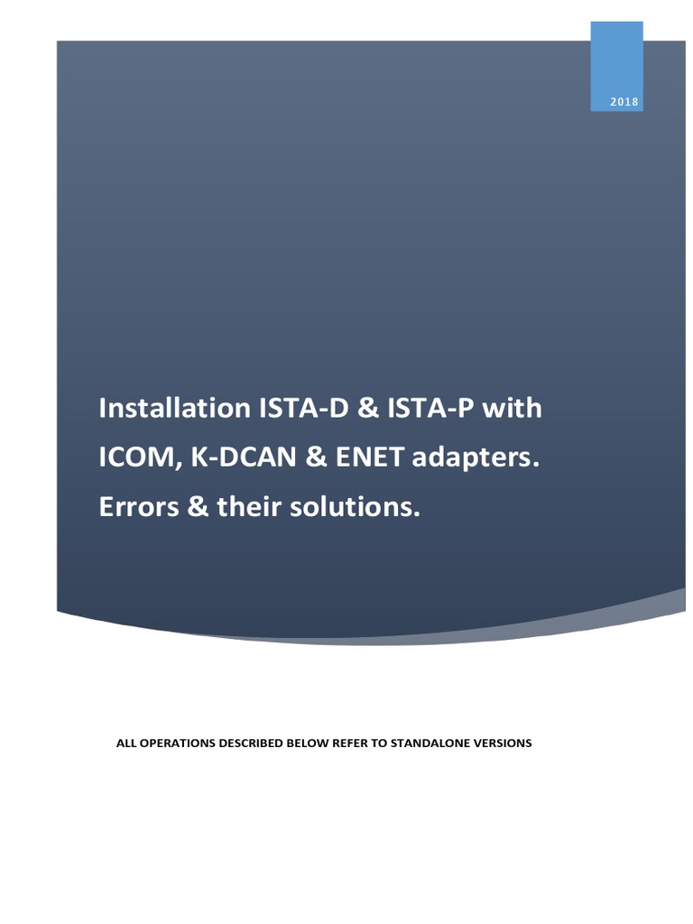 ISTA-D & ISTA-P Installation Guide | PDF | Usb Flash Drive | Windows ...