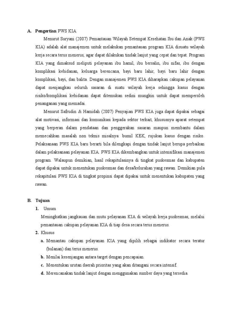 Pengertian Pws Kia Pdf
