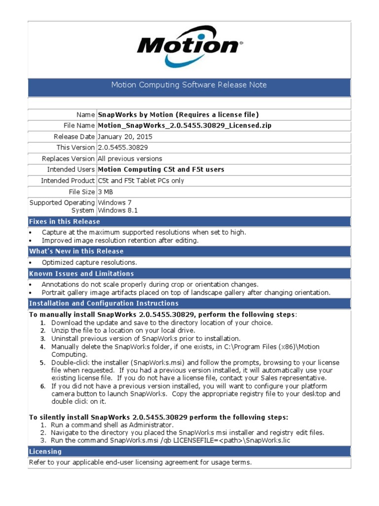 C5t F5t SnapWorks v2.0.5455.30829 Licensed RN | PDF
