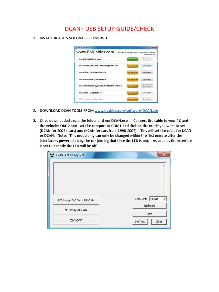 DCAN CABLE SETUP GUIDE v1.0 PDF | PDF