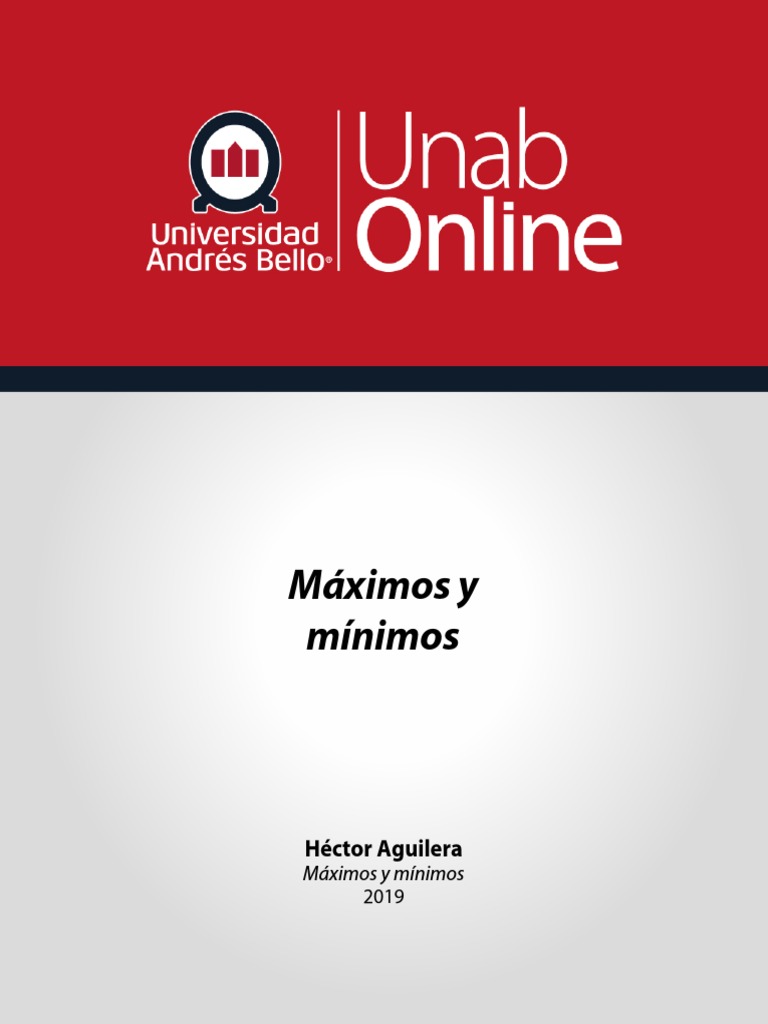Apunte Maximos Minimos | PDF | Optimización Matemática | Función (Matemáticas)