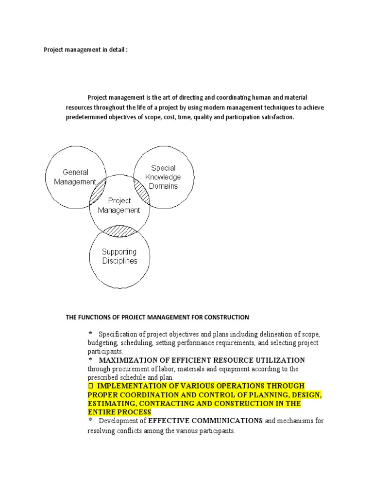 Project Management in Detail | PDF | Project Management | Systems Theory