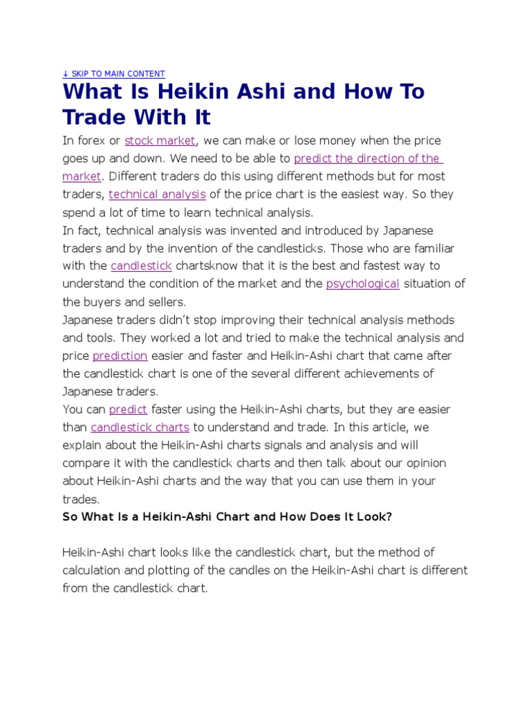 Heikin-Ashi Charts | Download Free PDF | Financial Markets | Technical ...