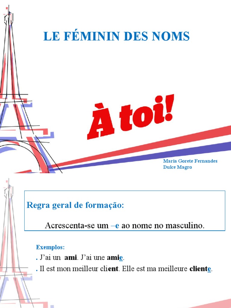 Le Féminin des Noms en Français | PDF