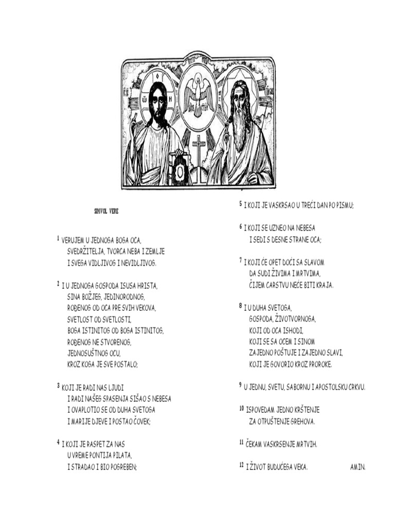 Simvol Vere (Latinica) | PDF