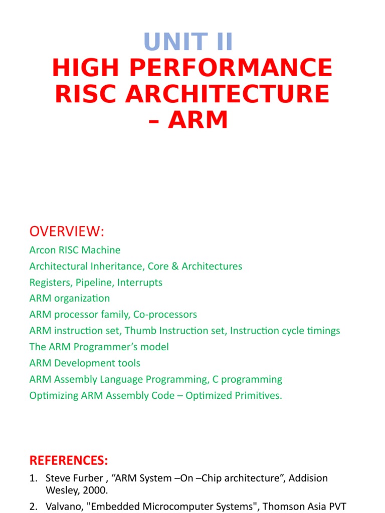 Unit Ii Arm | PDF | Arm Architecture | Cpu Cache