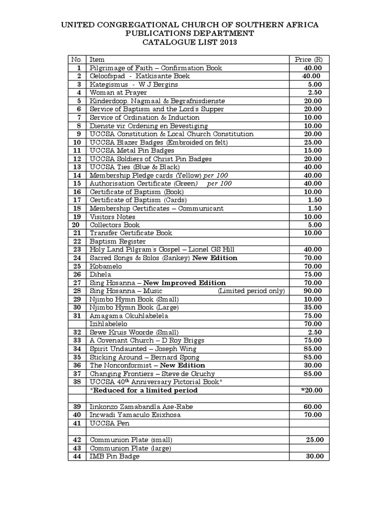 Uccsa Catalog 2013 PDF | PDF | Sacraments | Eucharist