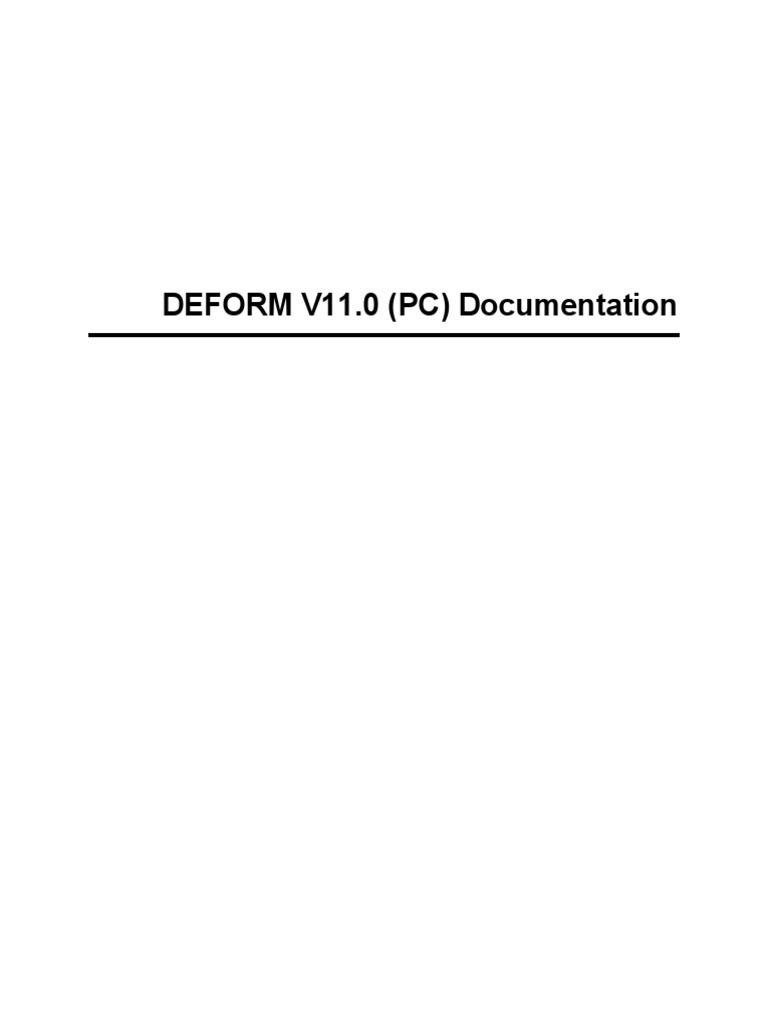 Deform Manual | PDF | 3 D Computer Graphics | Creep (Deformation)