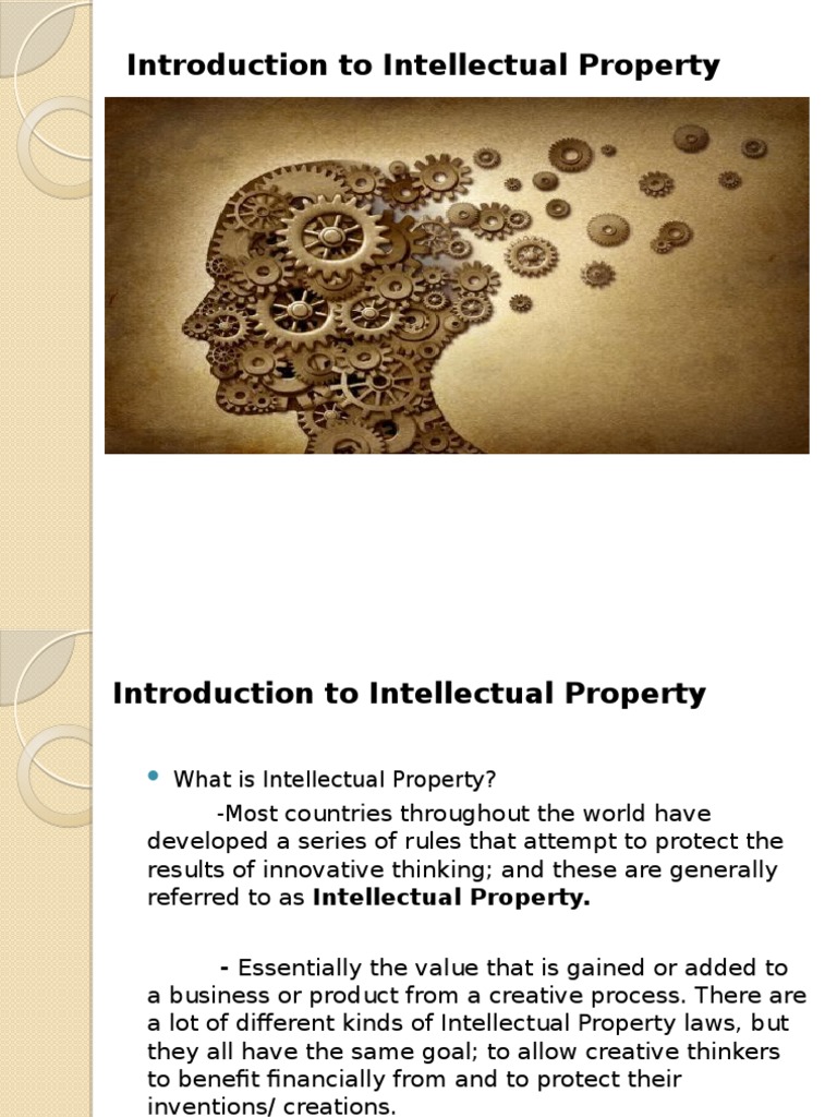 Chapter 7 Introduction To Intectual Property | PDF | Intellectual ...