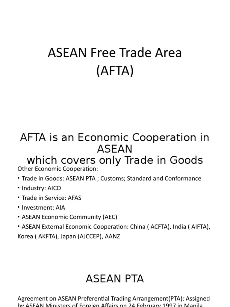 AFTA Reporting | Download Free PDF | Asean Free Trade Area ...