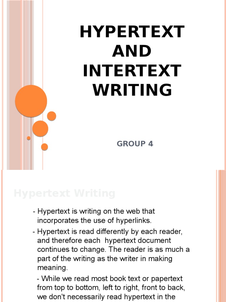 READING AND WRITING Group 4 | PDF | Intertextuality | Websites