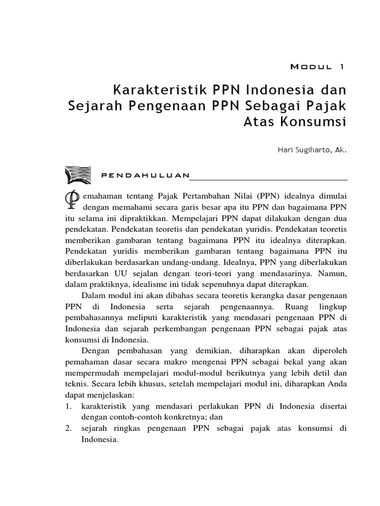 Karakteristik dan Sejarah PPN Indonesia | PDF