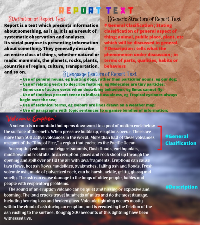 Report Text Natural Phenomena PDF | PDF | Volcano | Types Of Volcanic ...