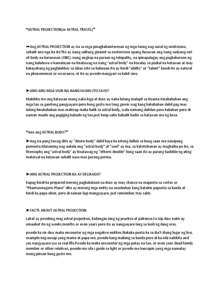 Astral Projection | PDF