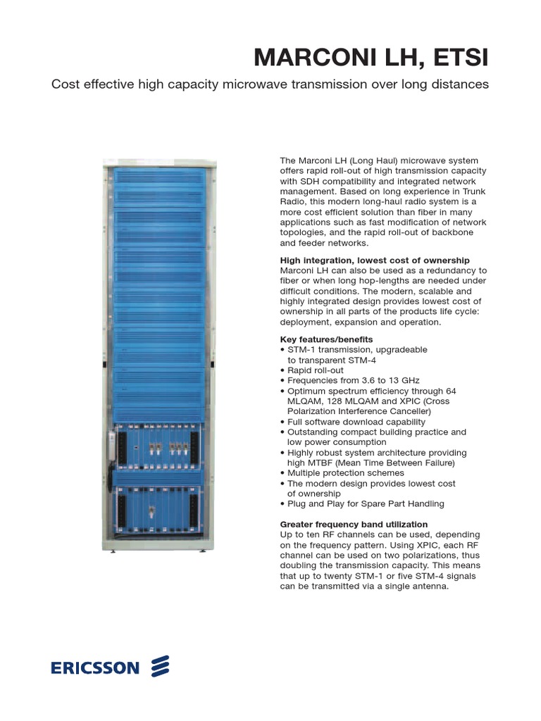 Ericsson Microwave LH | PDF | Radio | Computer Network