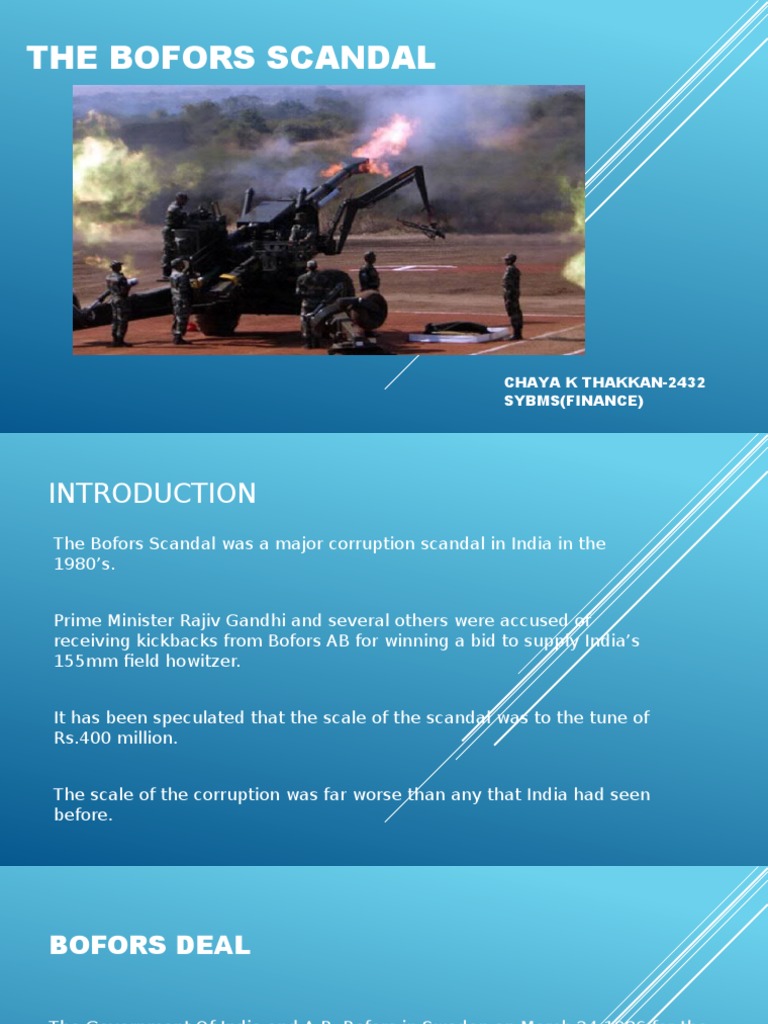 The Bofors Scandal | PDF | Law Enforcement | Crime & Violence