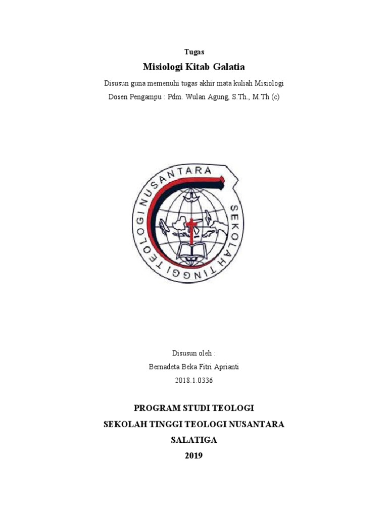 Misiologi Surat Galatia oleh Paulus | PDF