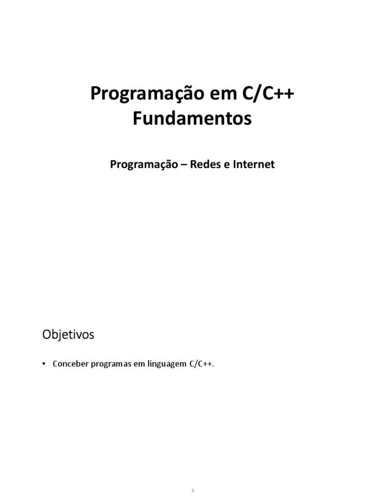 Fundamentos de Programação C/C++ | PDF | Linguagem de programação ...