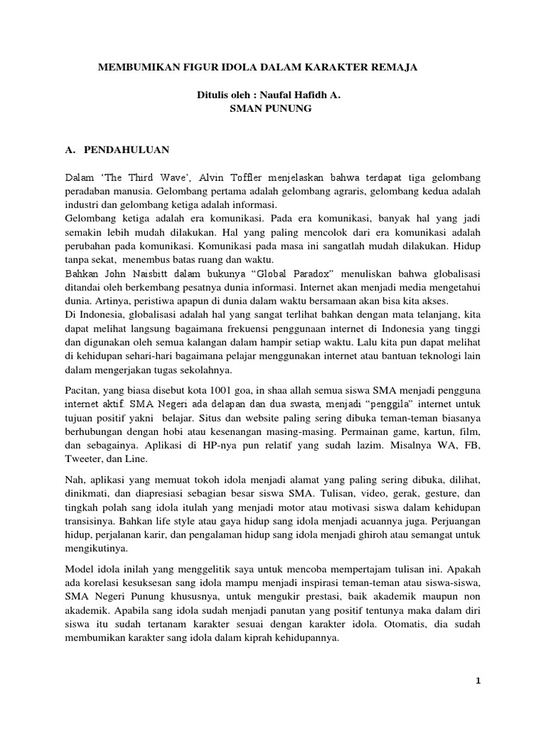 Idola Remaja dan Pengaruhnya | PDF