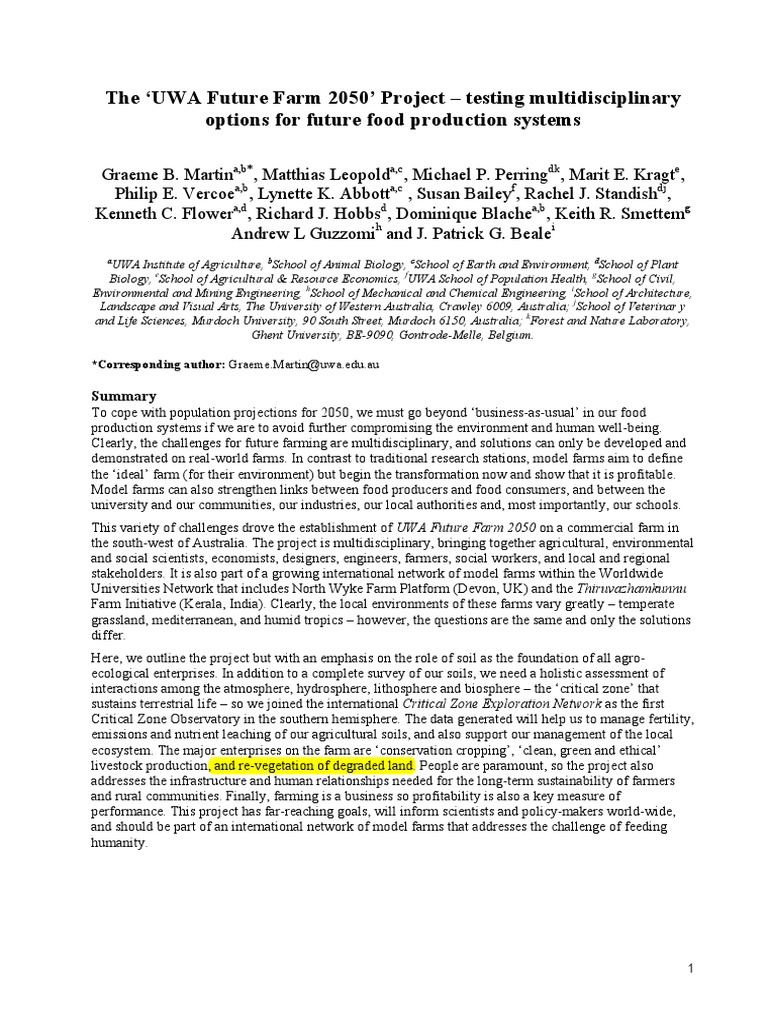 Future Farm 2050' FoodAgriculture | PDF | Soil | Agriculture