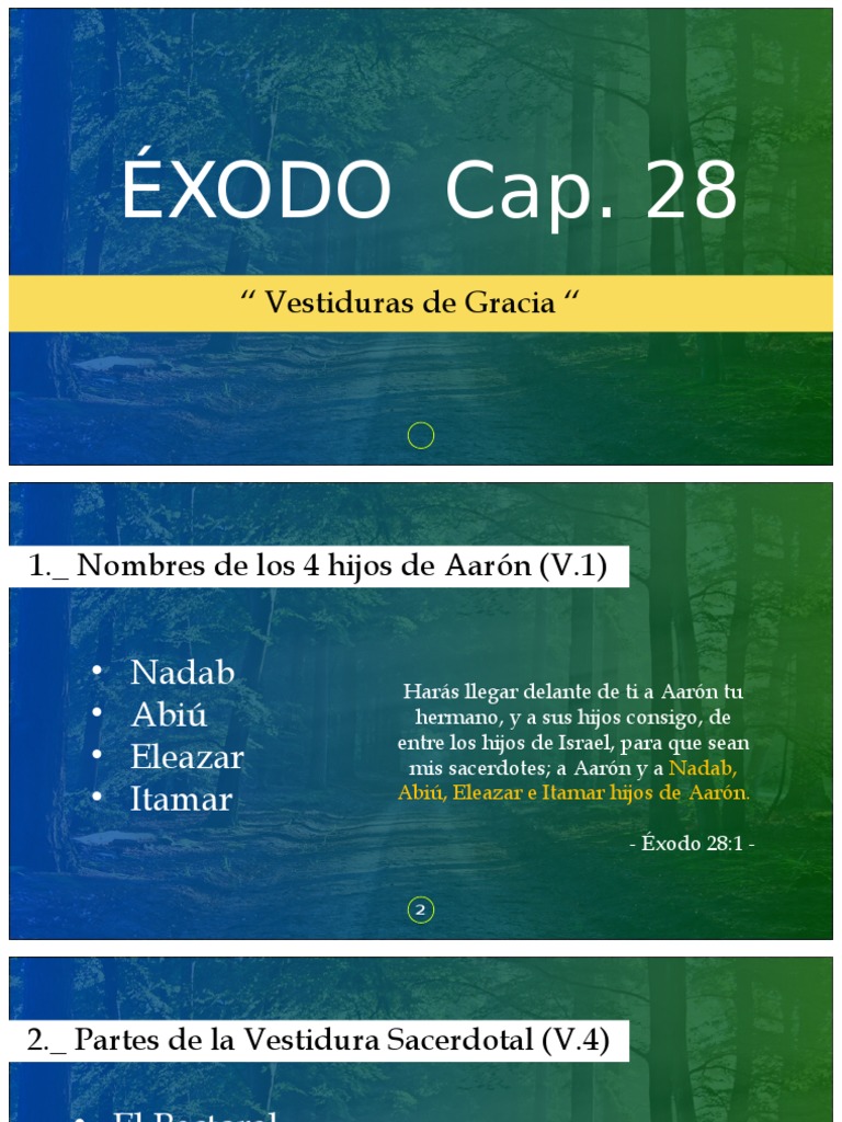 Exodo 28 | PDF | Aaron | Textos Religiosos
