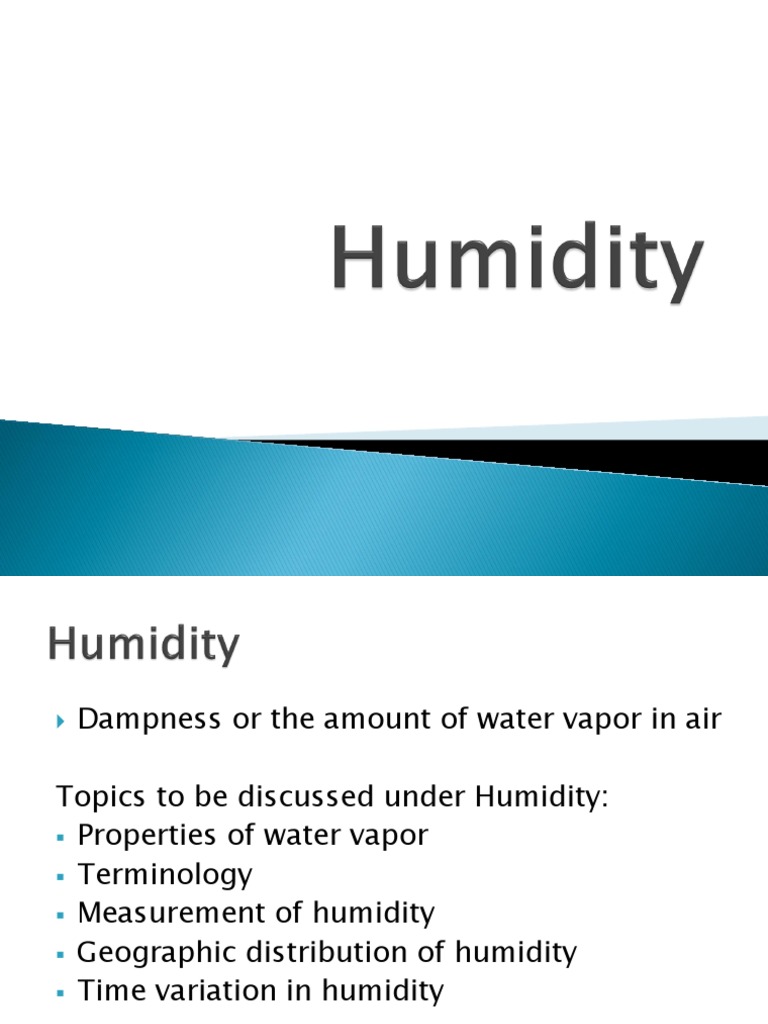 Humidity | PDF | Water Vapor | Humidity