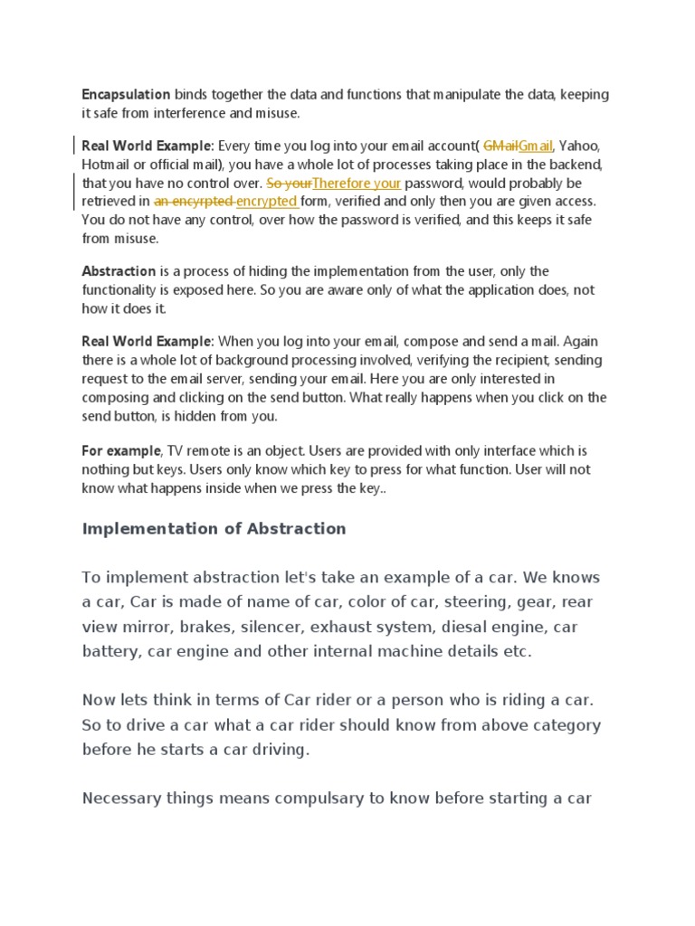 OOP Theory With Real World Examples v2 Updated | PDF | Class (Computer ... OOP Theory With Real World Examples v2 Updated | PDF | Class (Computer ...