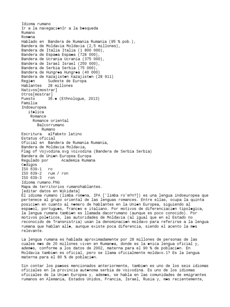 Idioma Rumano | PDF | Lenguas de Europa | Los símbolos