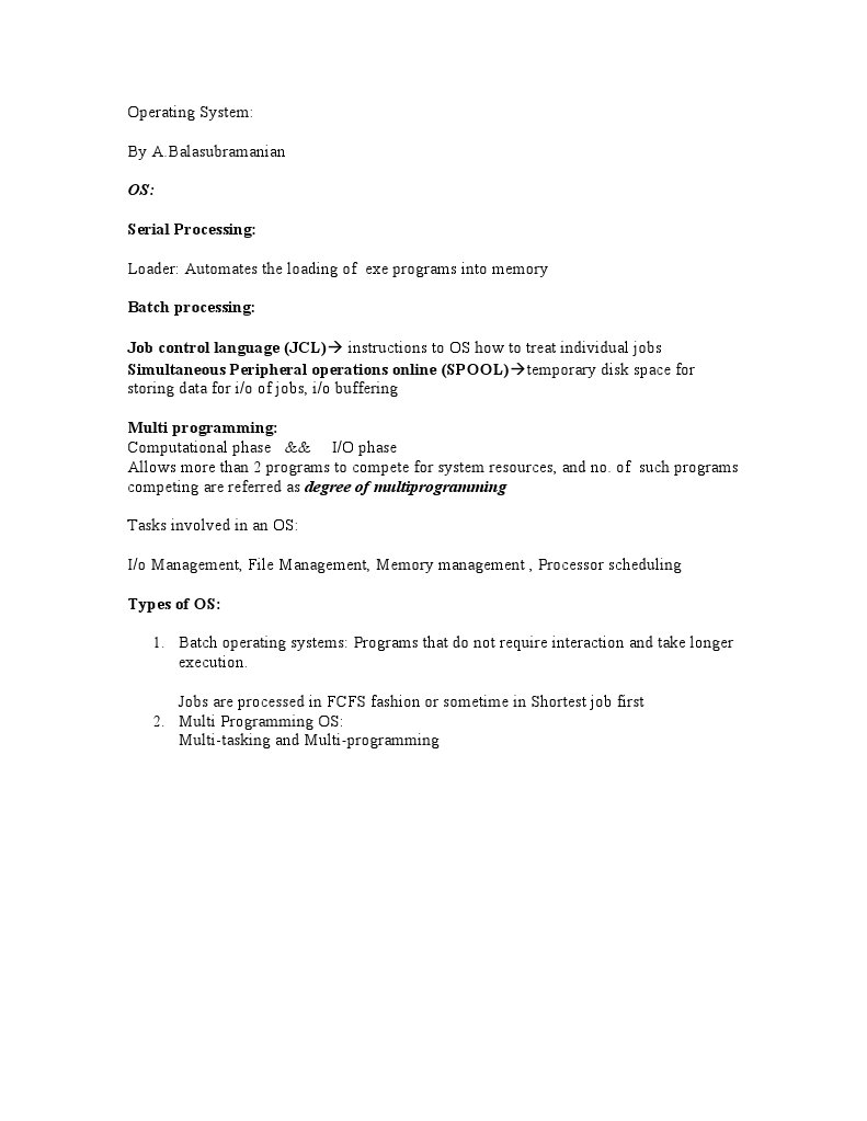 Overview of Operating System Types and Functions | PDF