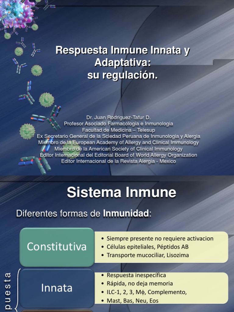 Introduccion A La Respuesta Inmune Innata y Adaptativa 2018 - 6 | PDF | Sistema inmune | Célula T