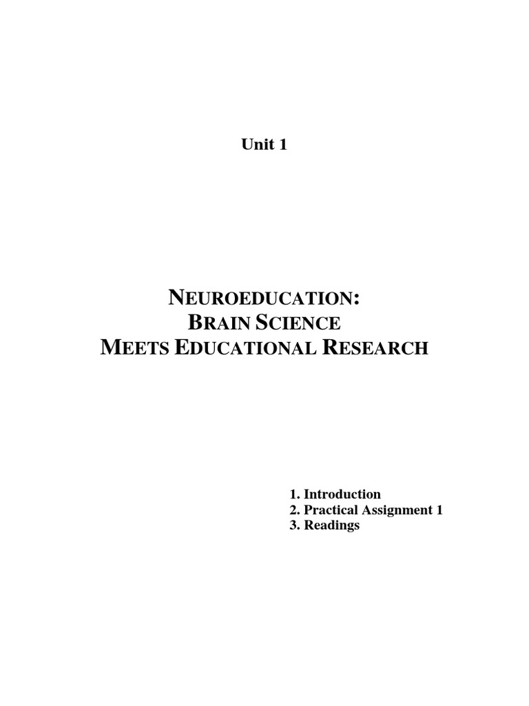 Neuroeducation Brain Science Meets Educa PDF | PDF | Language ...