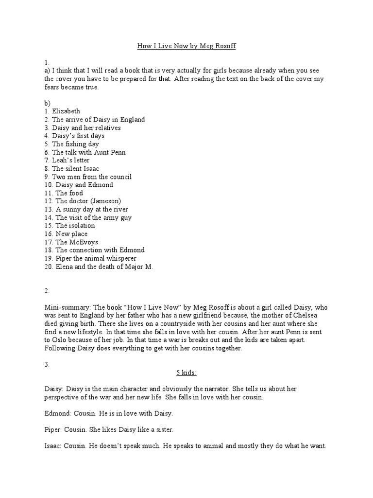 How I Live Now by Meg Rosoff | PDF