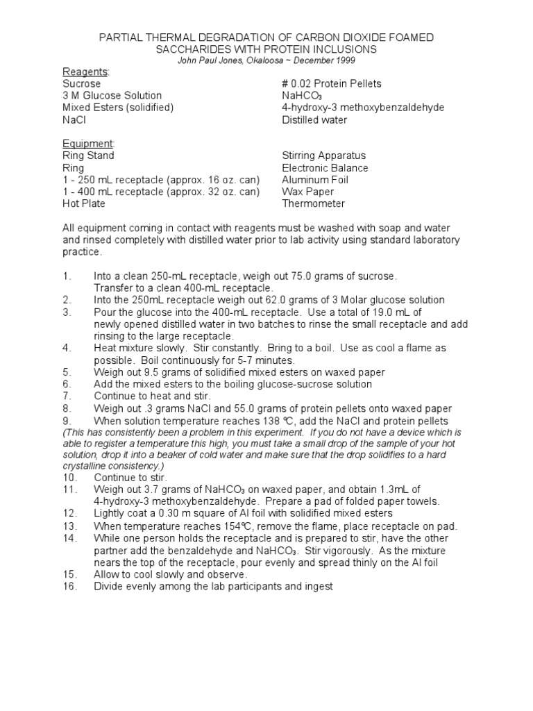 Peanut Brittle Lab | PDF | Sodium Bicarbonate | Distillation