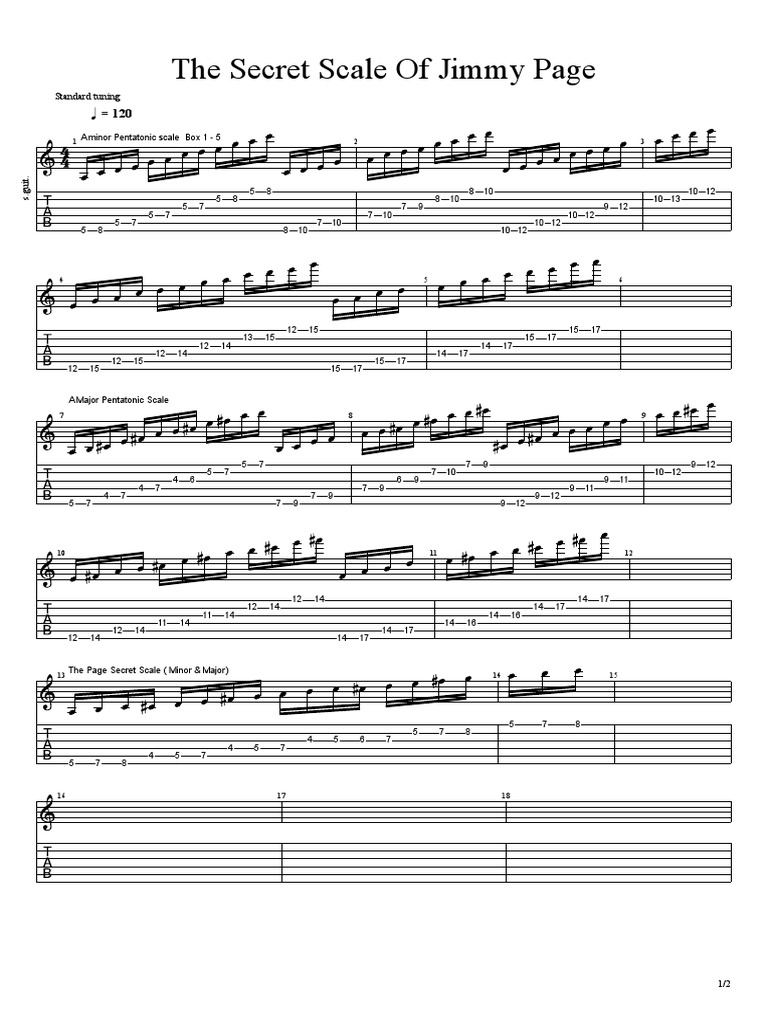 The Secret Scale of Jimmy Page | PDF | Music Theory | Elements Of Music