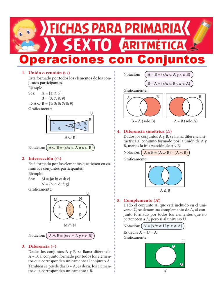 Guia Operaciones Entre Conjuntos | PDF | Enseñanza de matemática