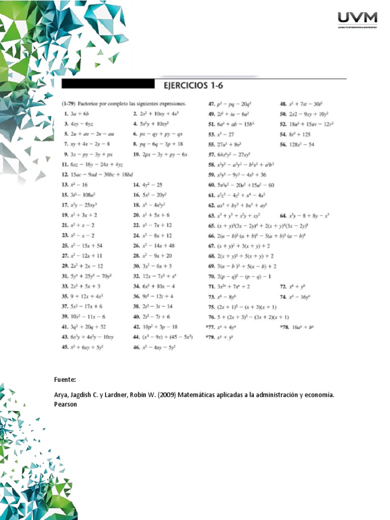 U1. Factorizaci N PDF | PDF