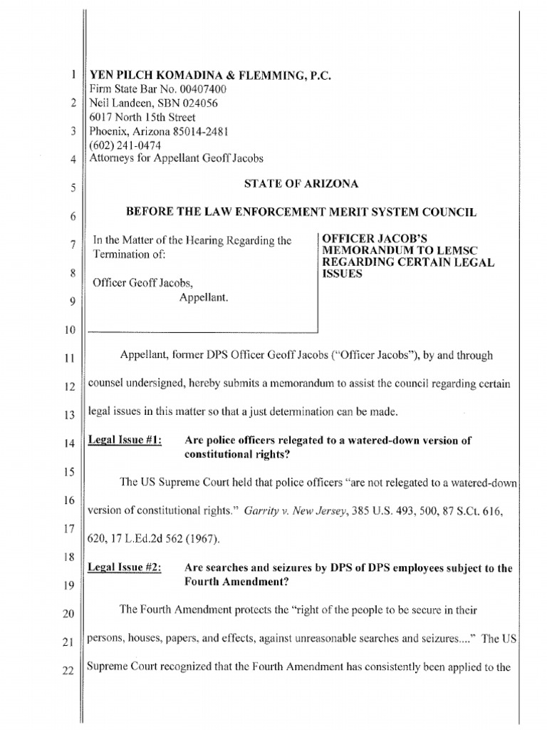 Arizona Department of Public Safety Jacobs Appeal To Law Enforcement ...