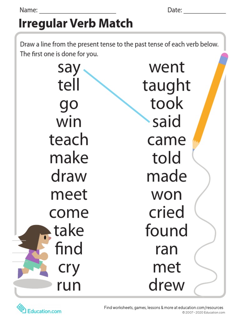 Irregular Verb Match | PDF