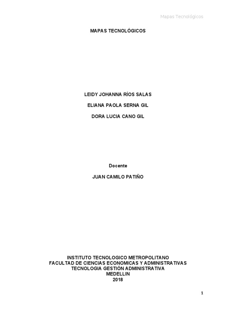 Mapas Tecnologicos 1 | PDF | Mapa | Investigación y desarrollo