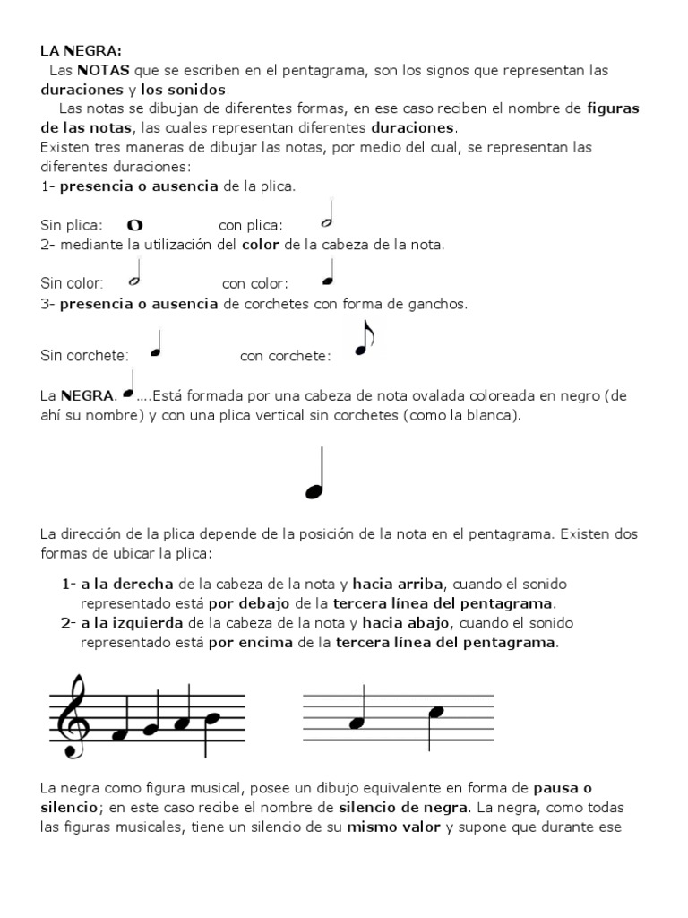LA NEGRA | Formas musicales | Notación musical