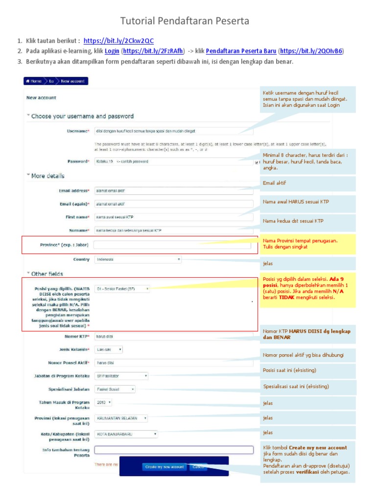 TP01 Tutorial Cara Pendaftaran PDF | PDF