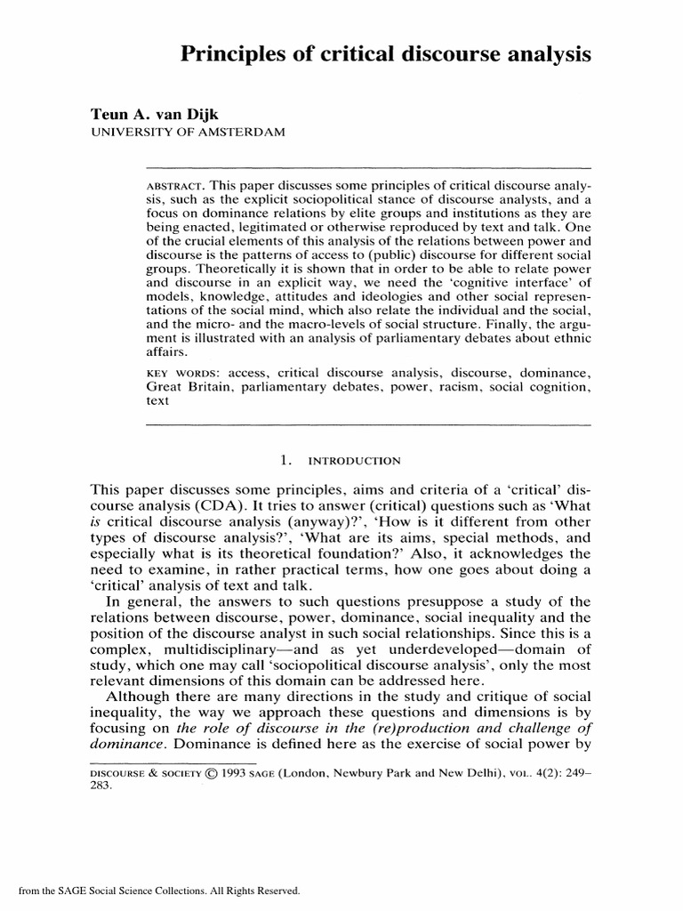 Van Dijk (93) CDA PDF | PDF