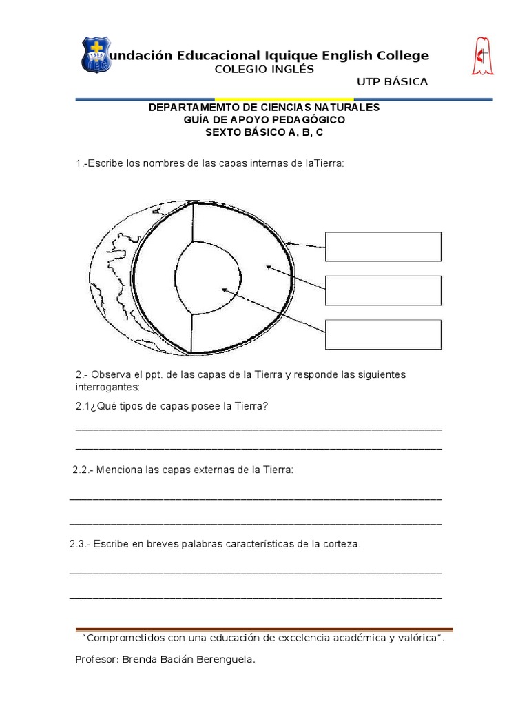 6°guía de Las Capas de La Tierra | PDF