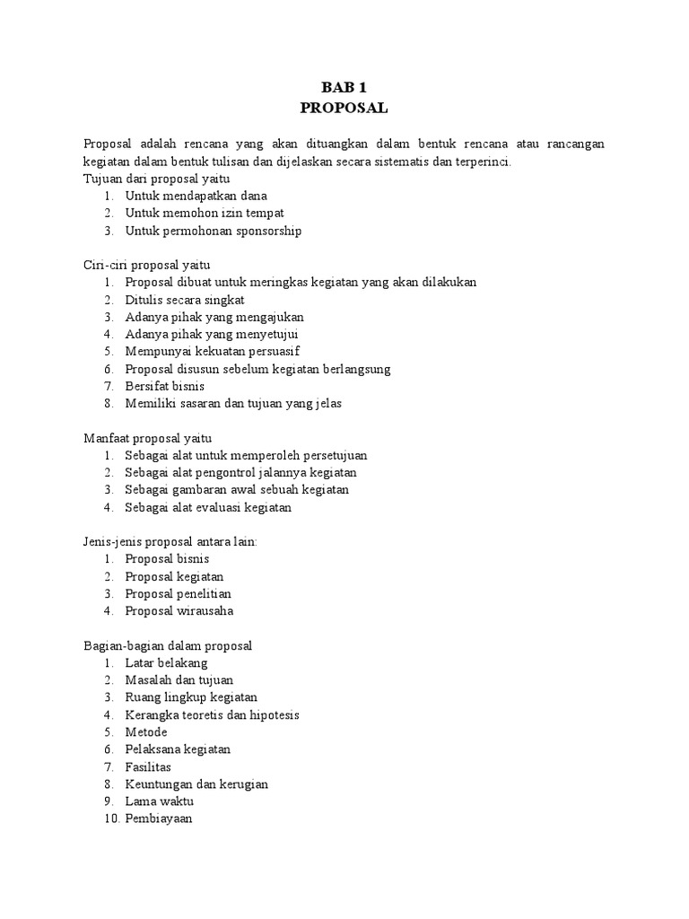 Bab 1 Proposal | PDF