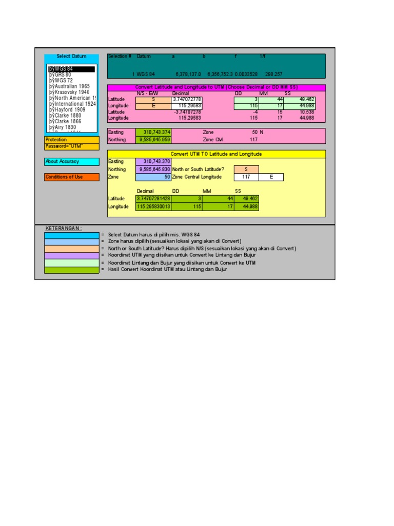 UTM Converter To Geographyc Systems | PDF | Latitude | Visualization ...