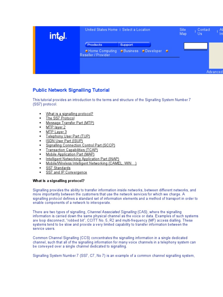 Ss7 Tutorial Pdf Internet Protocols Computer Network