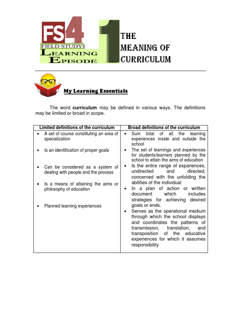 fs4 (Episode 1) | PDF | Curriculum | Learning