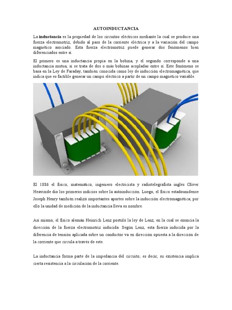 Conceptos Clave de Autoinductancia | PDF | Inductancia | Inductor